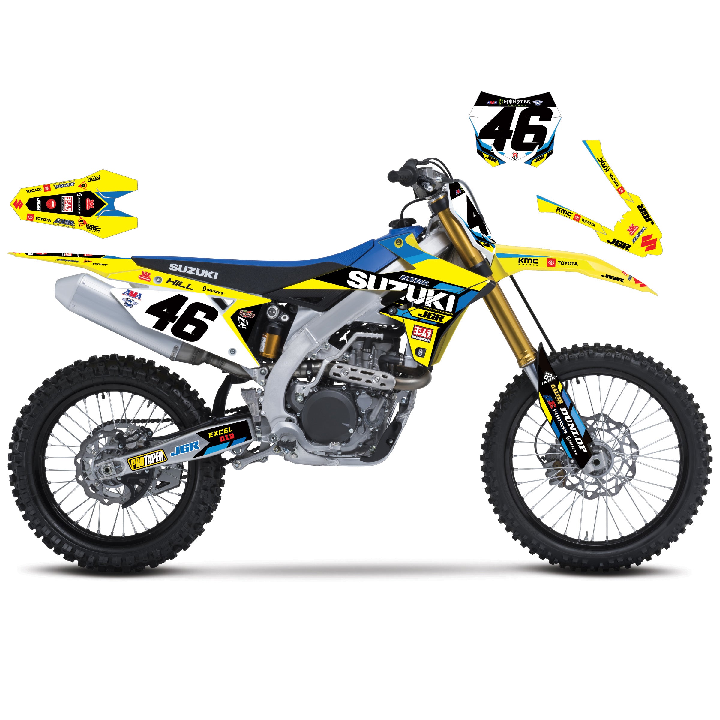 JGRMX/Yoshimura/Suzuki 2019 Supercross Team Graphics Kit | JGRMX